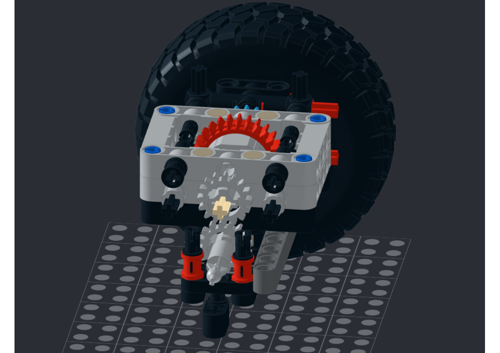 LEGO MOC Solid axle with drive and steering (13L wide + tyres) by Pakis ...