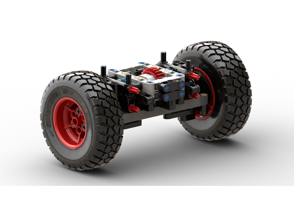 LEGO MOC Solid axle with drive and steering (13L wide + tyres) by Pakis ...
