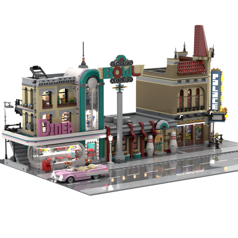 LEGO MOC Retro Bowling Alley 32x32 modular by building-and-rebuilding ...