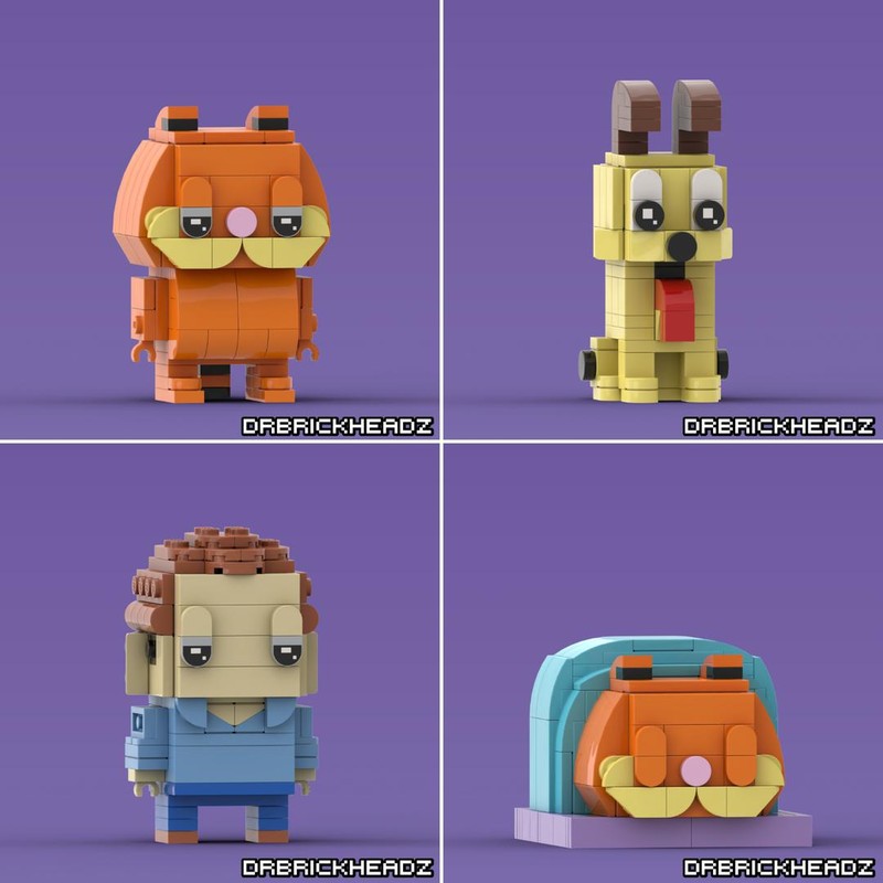 LEGO MOC Garfield Brickheadz Collection by DrBrickheadz | Rebrickable ...