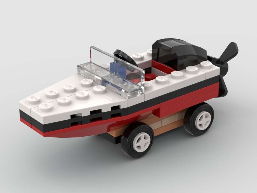 LEGO MOC Patrick's Boat Car with Fake Pullback Motor by TurboRatRods ...