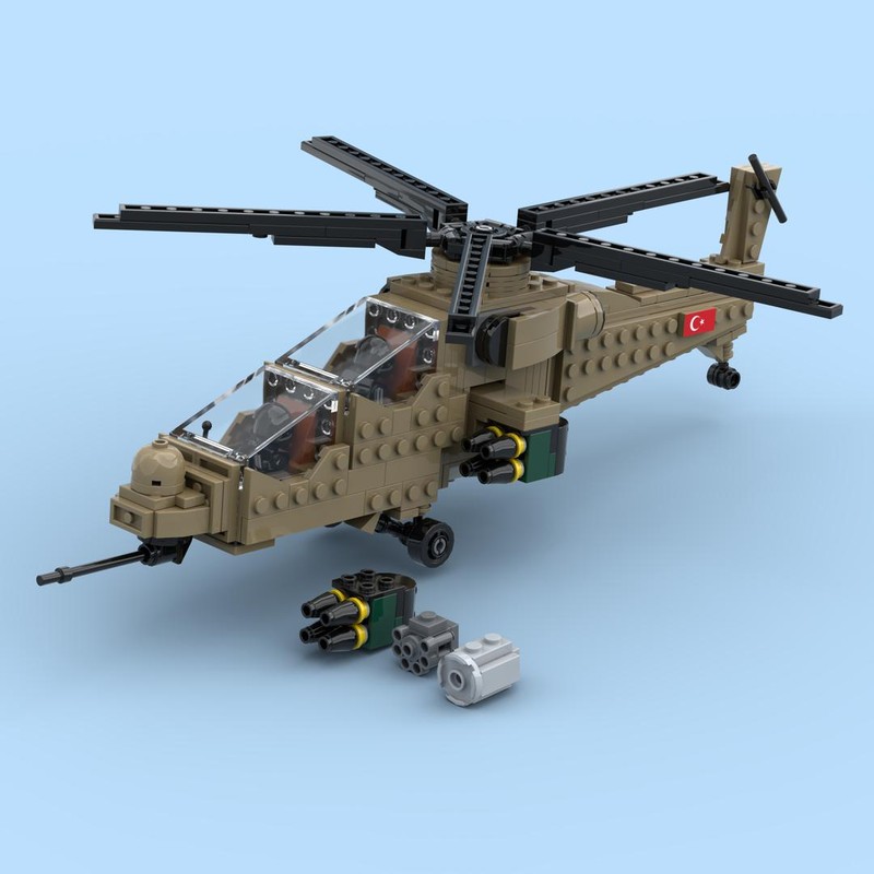 LEGO MOC T129 Turkish Helicopter by weetseaweed | Rebrickable - Build ...
