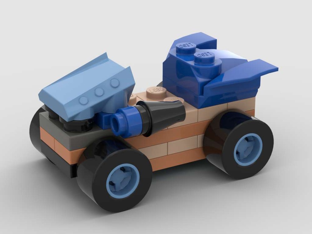 LEGO MOC Blue Power with Fake Pullback motor by TurboRatRods ...
