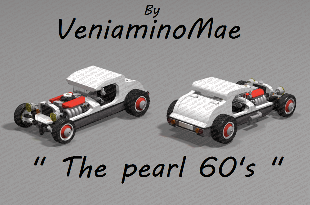 LEGO MOC Hot rod " The Pearl 60's " by Mae Bricks | Rebrickable - Build ...