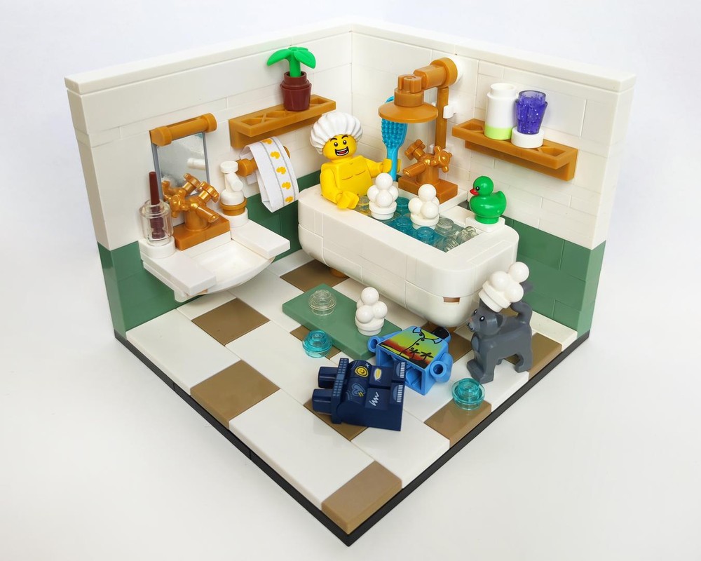 LEGO MOC Shower Guy Vignette by brickuba | Rebrickable - Build with LEGO