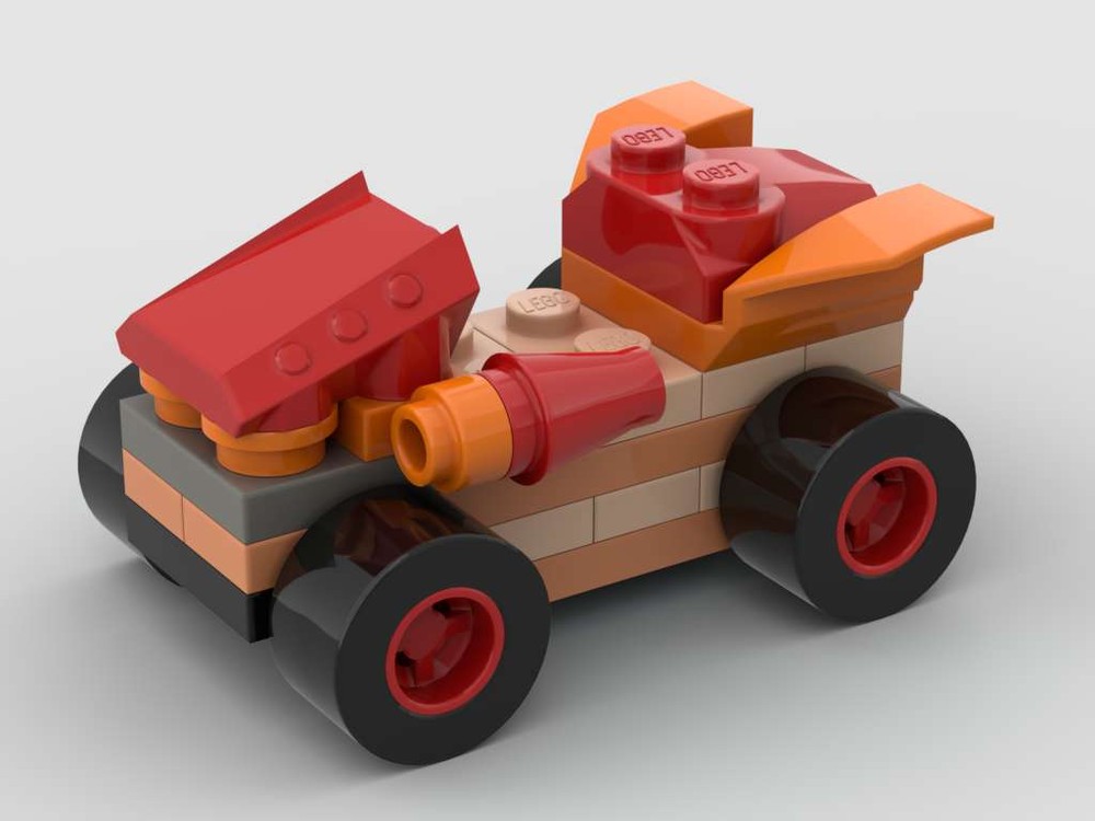 LEGO MOC Red Bullet with Fake Pullback motor by TurboRatRods ...