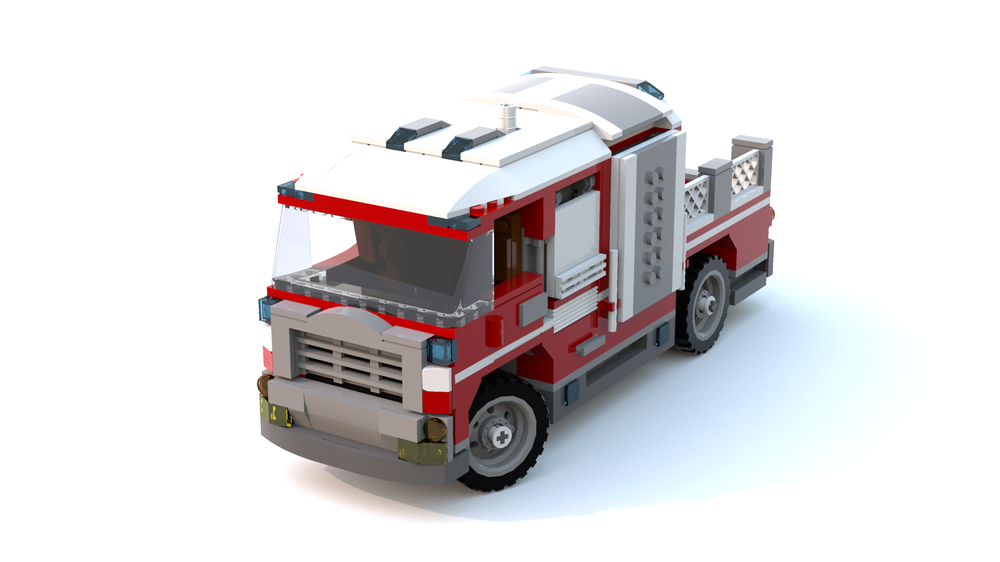 Lego Moc Firetruck By Legotree Rebrickable Build With Lego