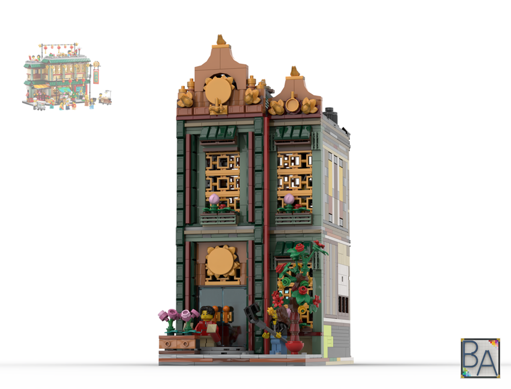 LEGO MOC Jade Townhouse by Brick Artisan | Rebrickable - Build with LEGO