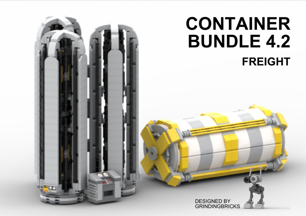 LEGO MOC Container Bundle 4.2 Freight by GrindingBricks | Rebrickable ...