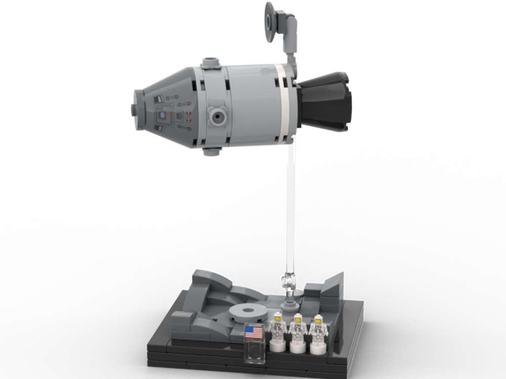 LEGO MOC Apollo CSM orbiting moon Diorama by cooluser99 | Rebrickable ...