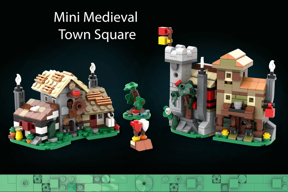 LEGO MOC Mini Medieval Town Square by christromans | Rebrickable ...