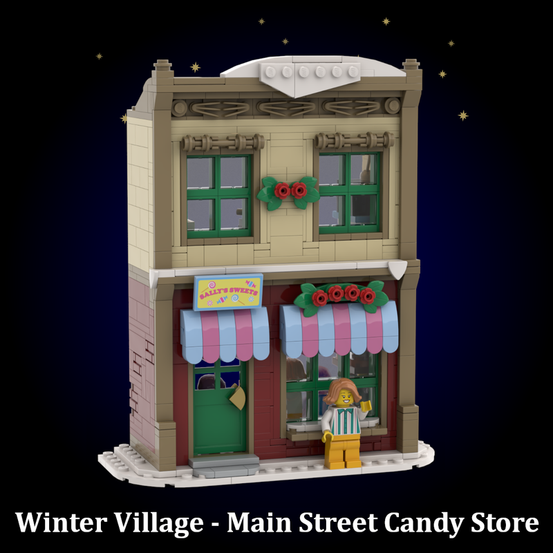 LEGO MOC Winter Village - Main Street Candy Store by Ptchnk ...