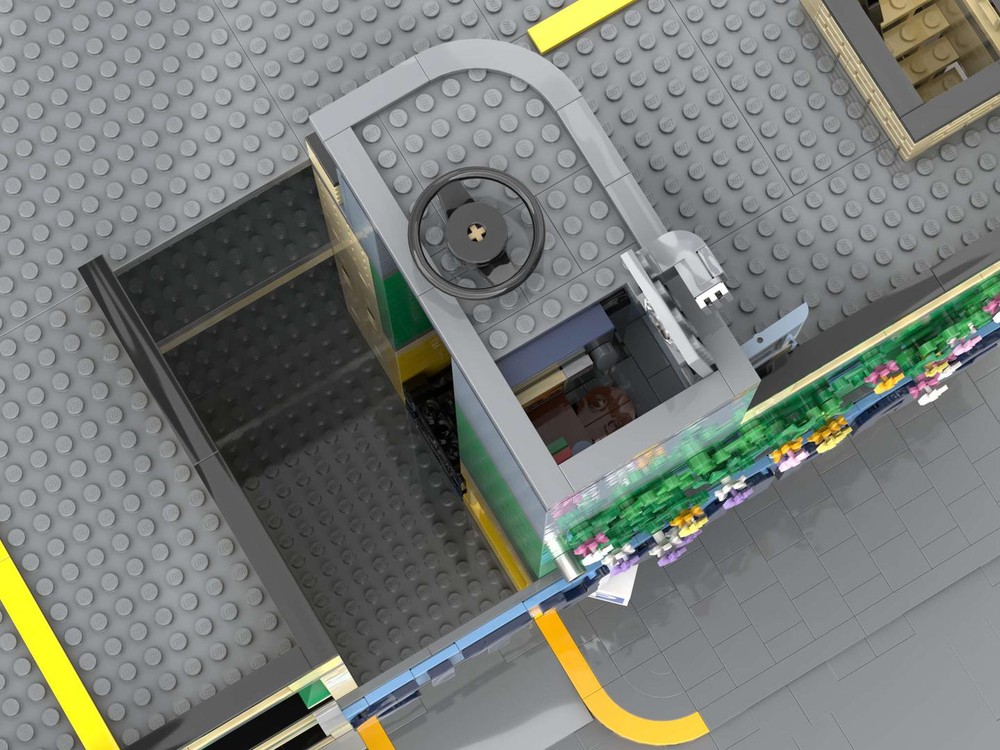 Lego Moc City Garage With Car Elevator By Michir Rebrickable Build