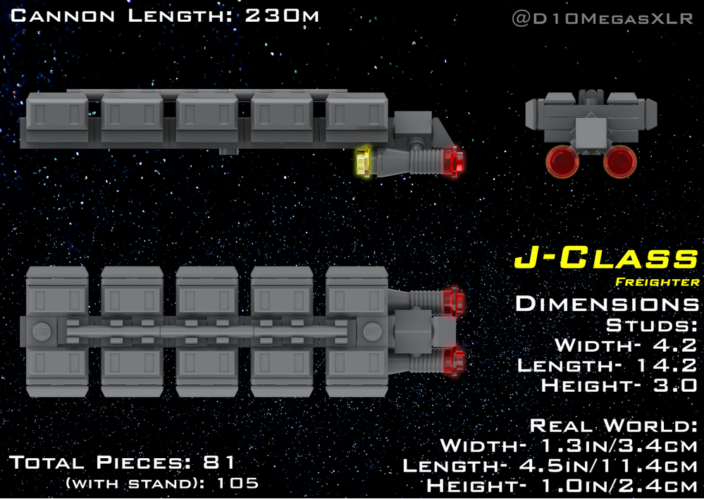 LEGO MOC J-Class Freighter by D10MegasXLR | Rebrickable - Build with LEGO