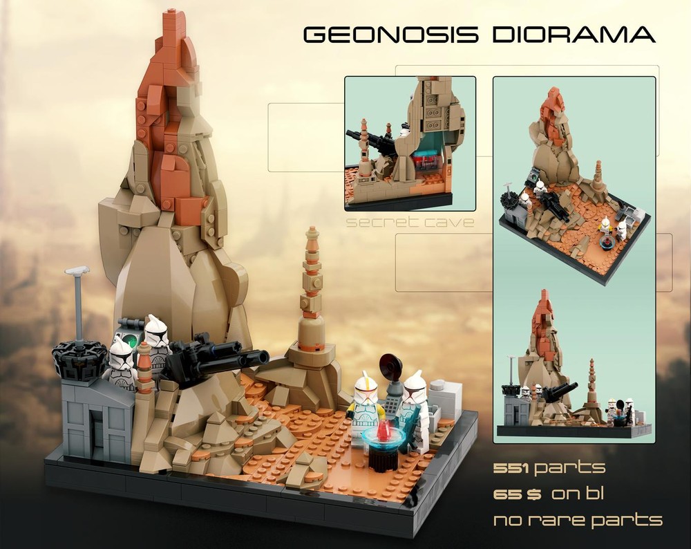 LEGO MOC Geonosis Clone Base Diorama by brick98989 | Rebrickable ...