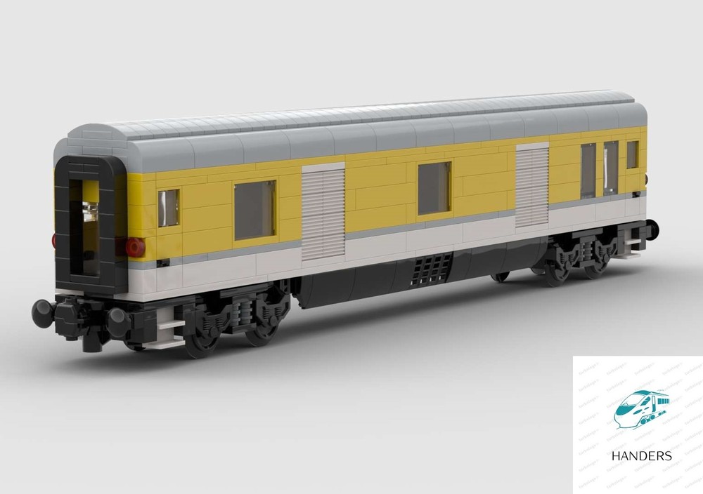 LEGO MOC German Postal Wagon by Handers | Rebrickable - Build with LEGO