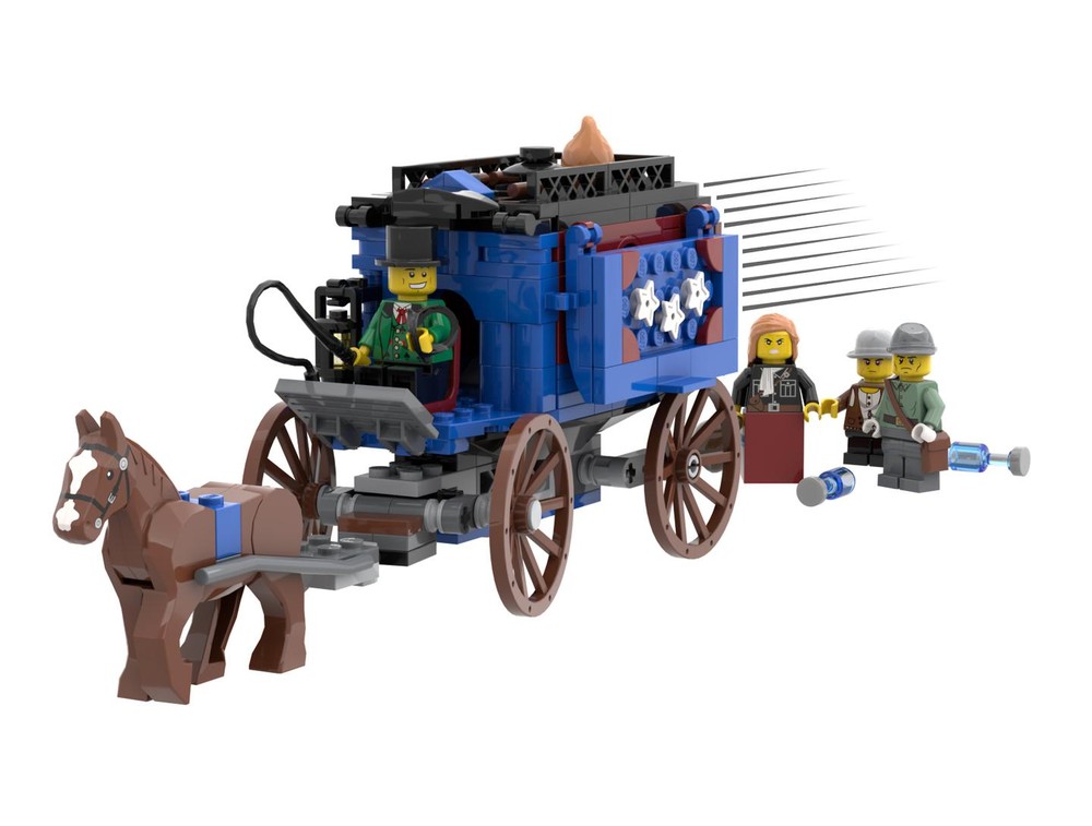 LEGO MOC Snake Oil Seller Carriage - Western | Cowboys | Lone Ranger ...