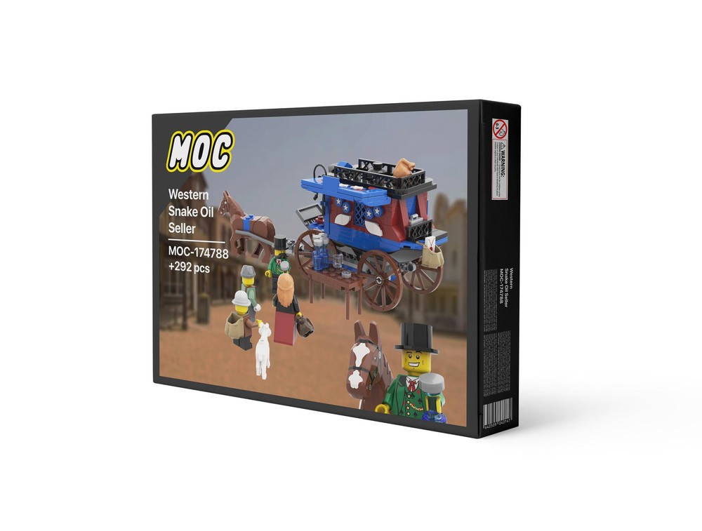 LEGO MOC Snake Oil Seller Carriage - Western | Cowboys | Lone Ranger ...