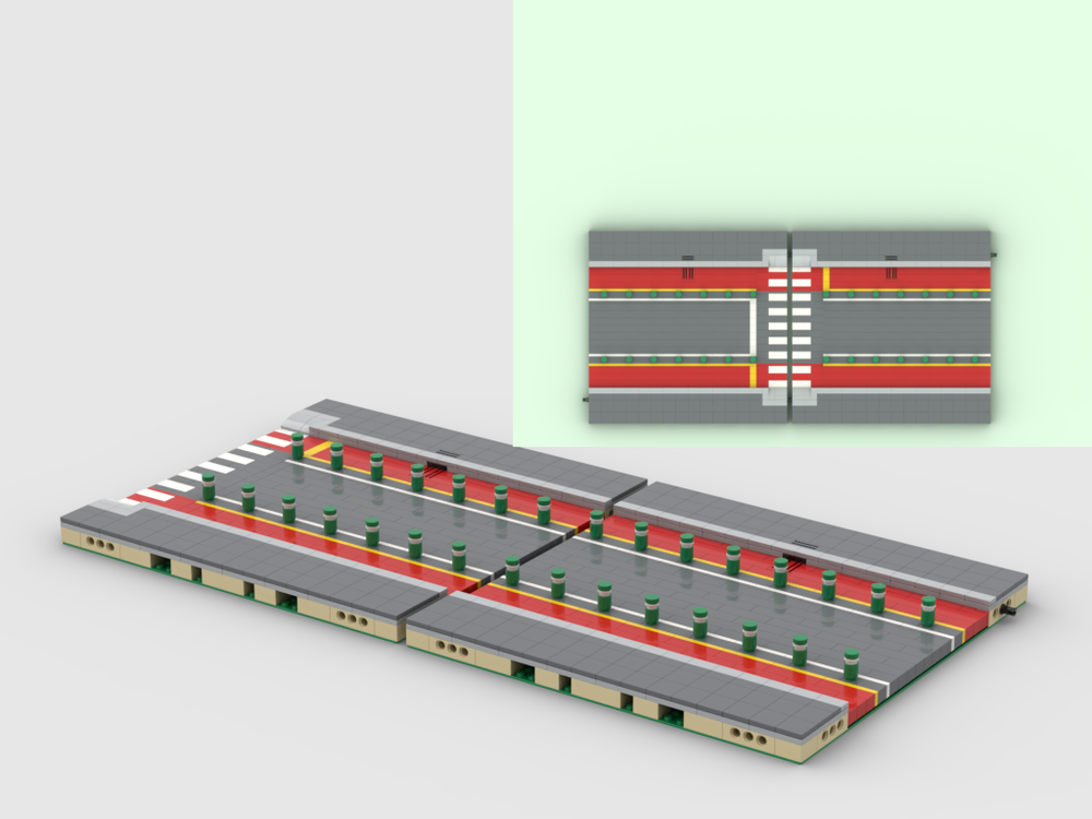 LEGO MOC One way road with bike lanes (MILS) by Winters | Rebrickable ...