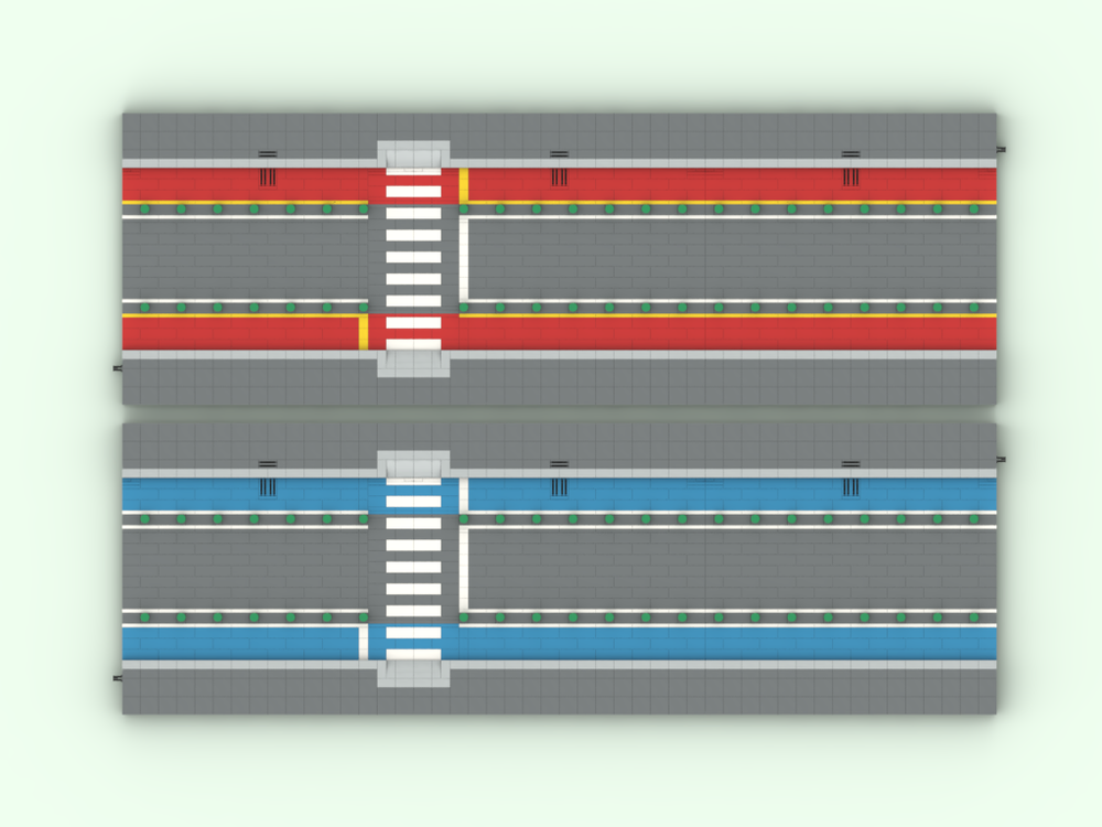 LEGO MOC One way road with bike lanes (MILS) by Winters | Rebrickable ...