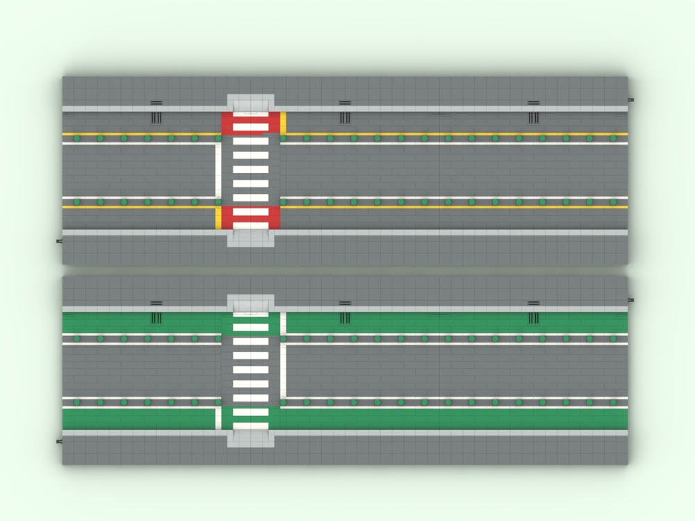 LEGO MOC One way road with bike lanes (MILS) by Winters | Rebrickable ...