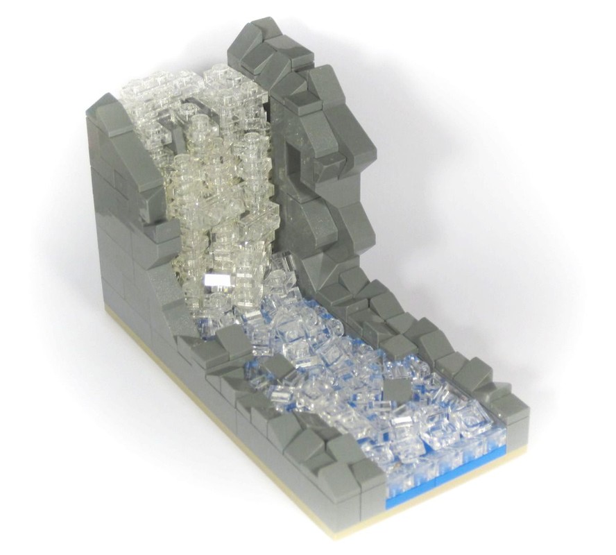 LEGO MOC Mountain Waterfall by jncraton | Rebrickable - Build with LEGO