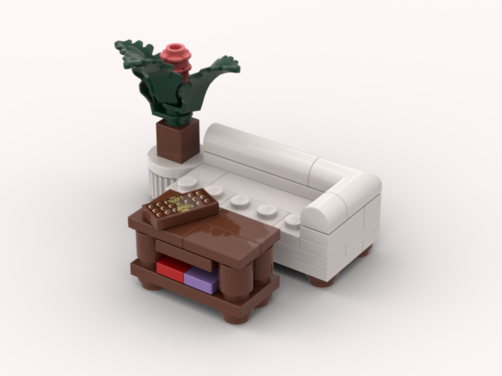 LEGO MOC White Sofa Set by EVA001 | Rebrickable - Build with LEGO