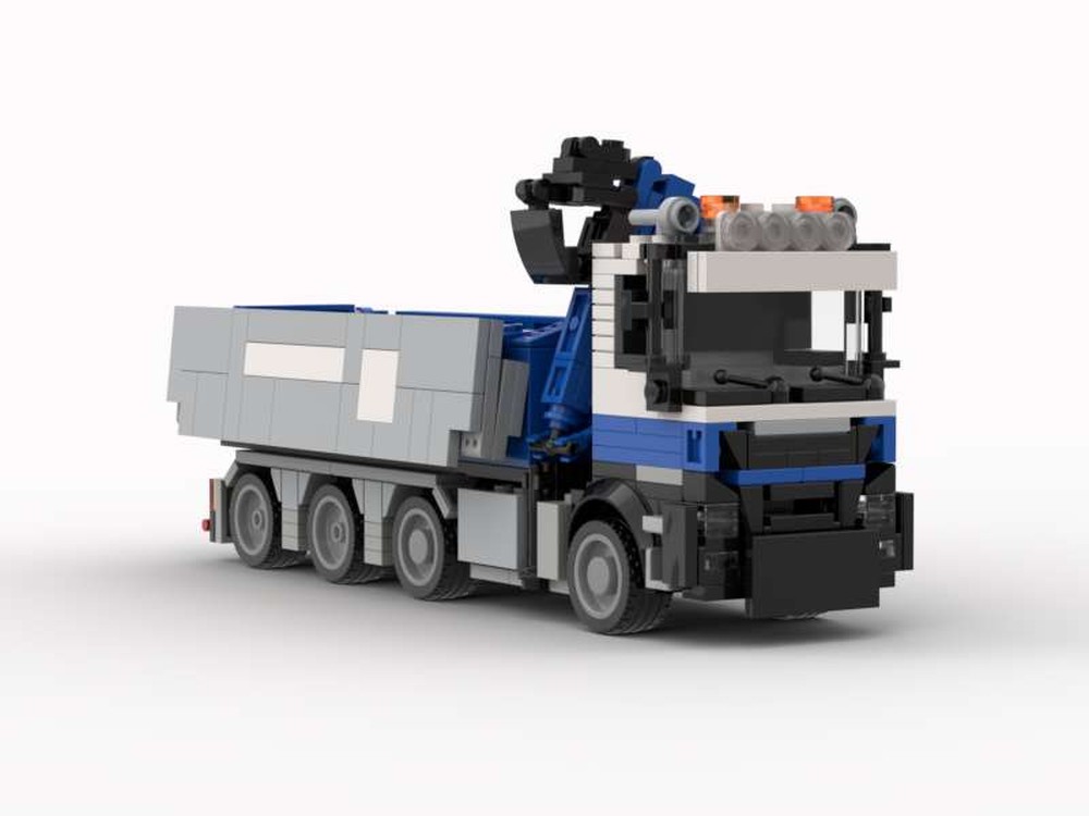 LEGO MOC M.A.N. 8x4 widespread kipper with crane by JBolink ...
