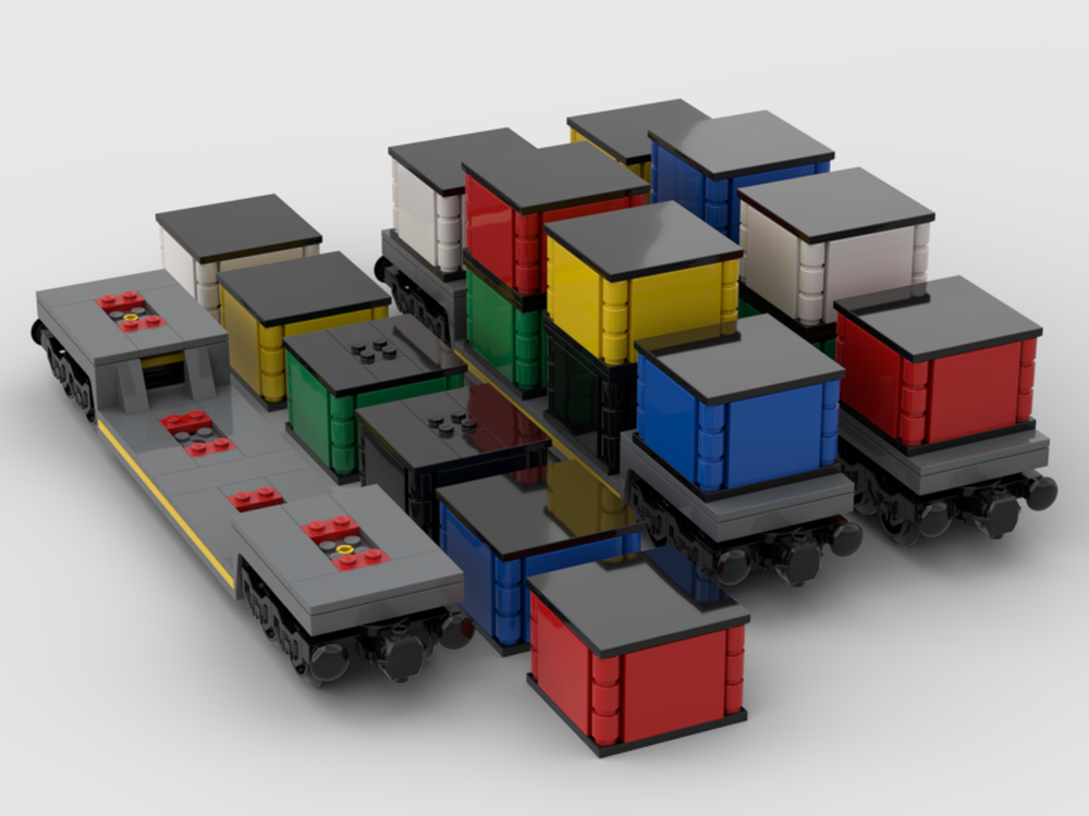 LEGO MOC Container Flatbed by Aspirin_1 | Rebrickable - Build with LEGO