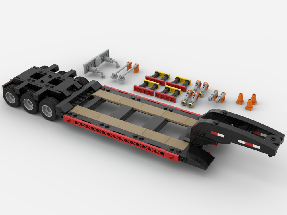 LEGO MOC Lowboy Trailer V3 by owstin | Rebrickable - Build with LEGO