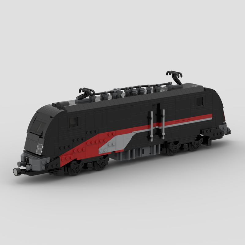 LEGO MOC ÖBB Nightjet Siemens Taurus train locomotive with PF in black ...