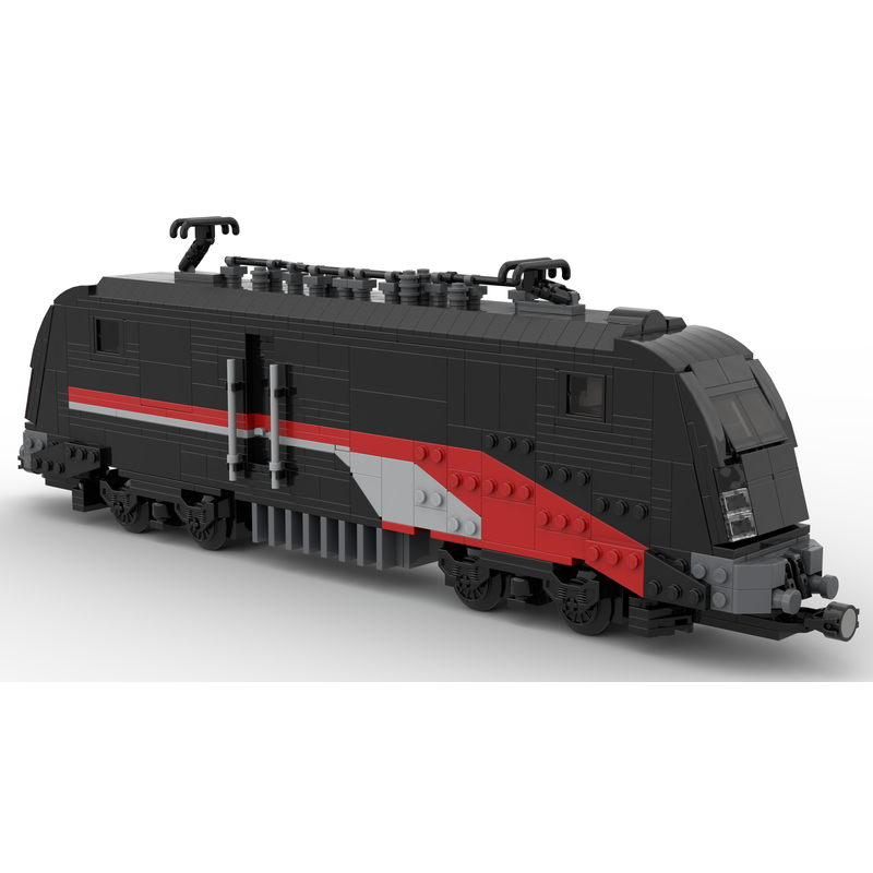 LEGO MOC ÖBB Nightjet Siemens Taurus train locomotive with PF in black ...