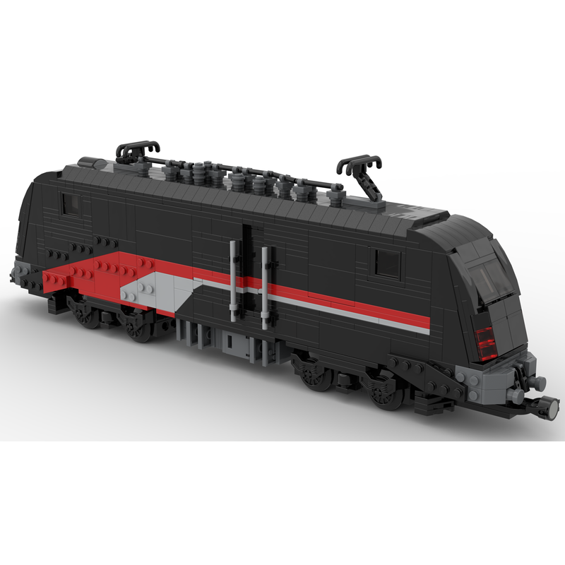 LEGO MOC ÖBB Nightjet Siemens Taurus train locomotive with PF in black ...