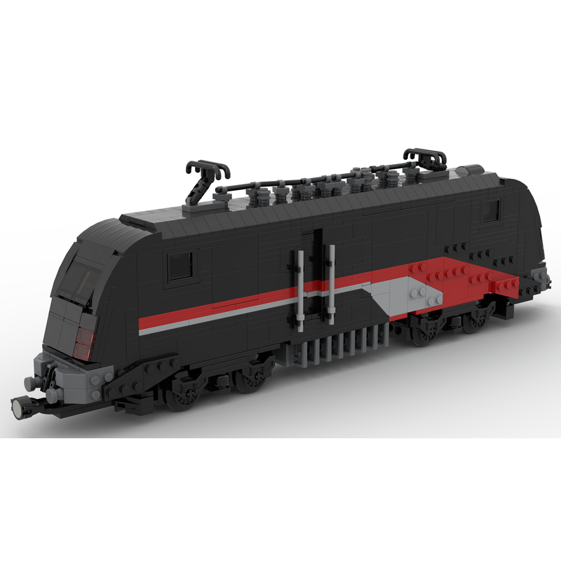 LEGO MOC ÖBB Nightjet Siemens Taurus train locomotive with PF in black ...