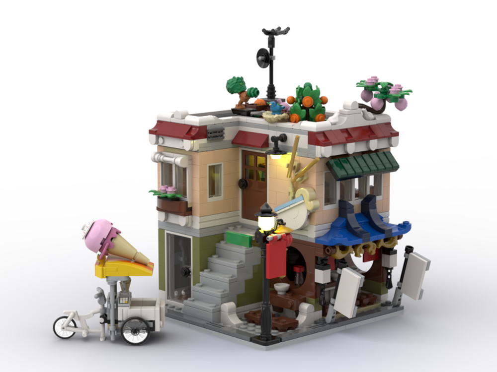 LEGO MOC Lego 31131-1 Downtown Noodle Shop Mini Modular modification by ...