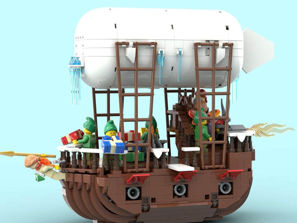 LEGO MOC Christmas Airship by Christoph Eckhardt | Rebrickable - Build ...