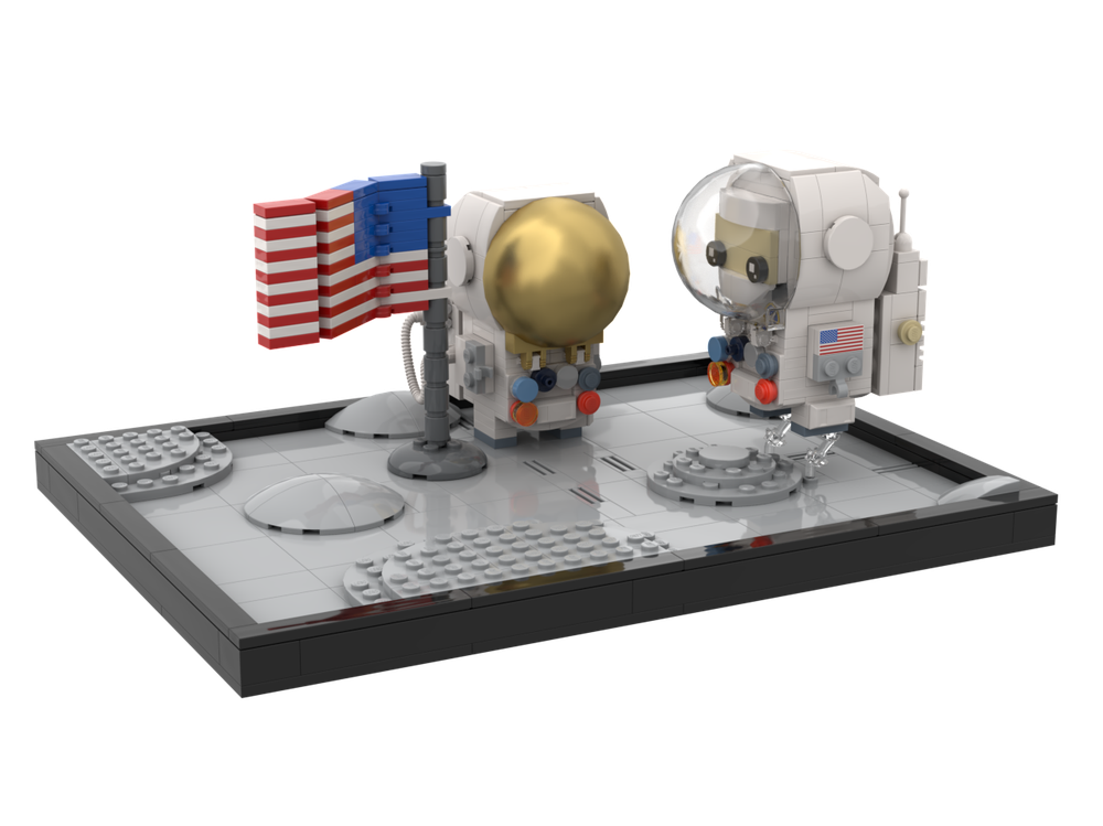 LEGO MOC Apollo 11 Moon Landing - with 2 Brickheadz Astronauts by ...