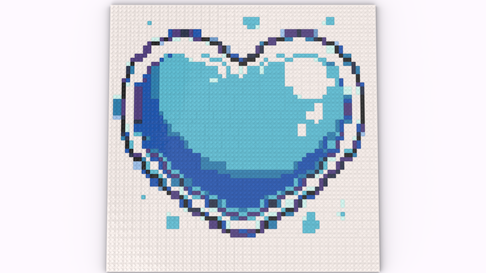 LEGO MOC Heart Mosiac by BrickCreator123 | Rebrickable - Build with LEGO