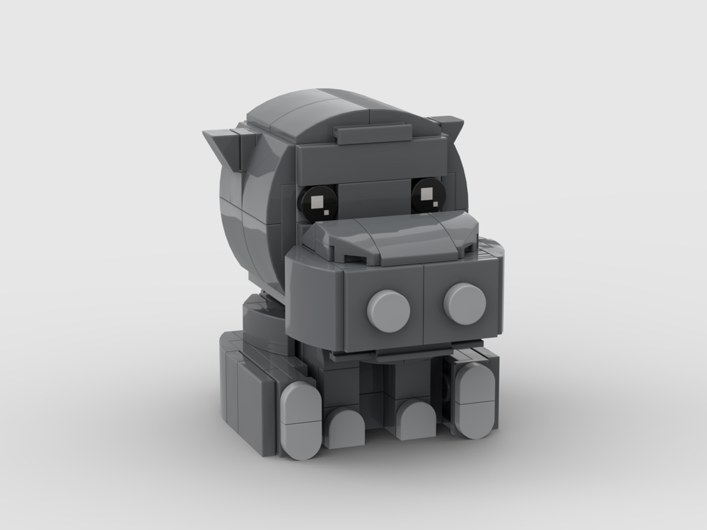LEGO MOC Hippo Brickhead by bricksafari | Rebrickable - Build with LEGO