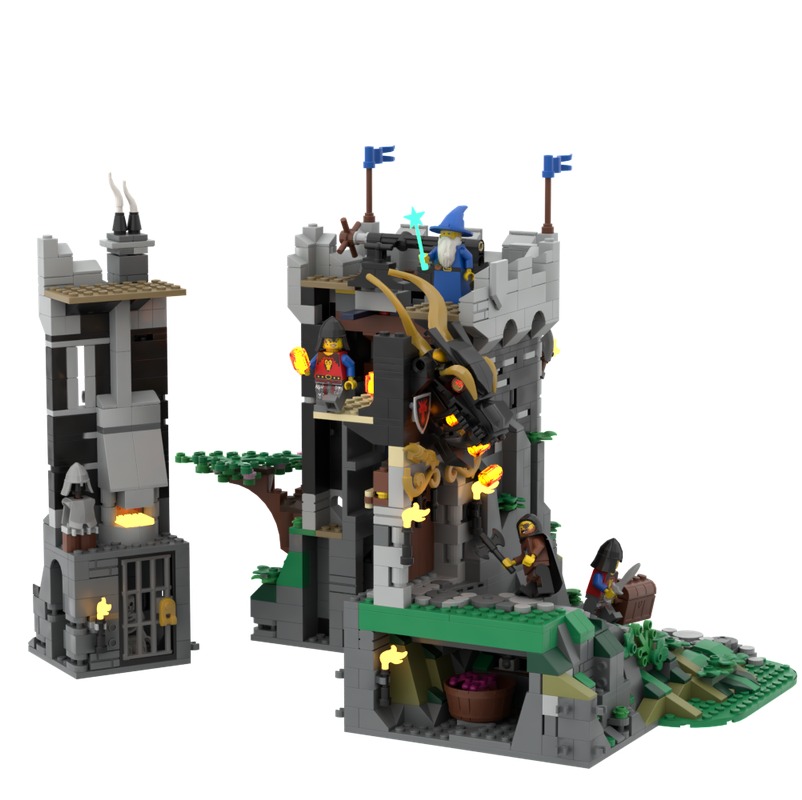 LEGO MOC Majisto's Fire Breathing Fortress Wizard Tower Castle - 31120 ...