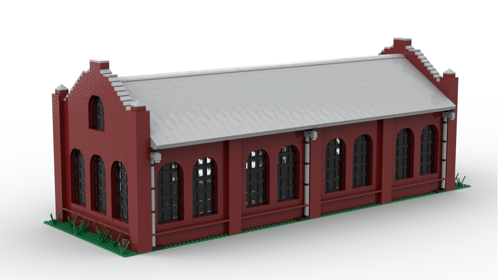 LEGO MOC Entrepôt pour locomotives - Engine House - Maschinenhaus - MOC ...