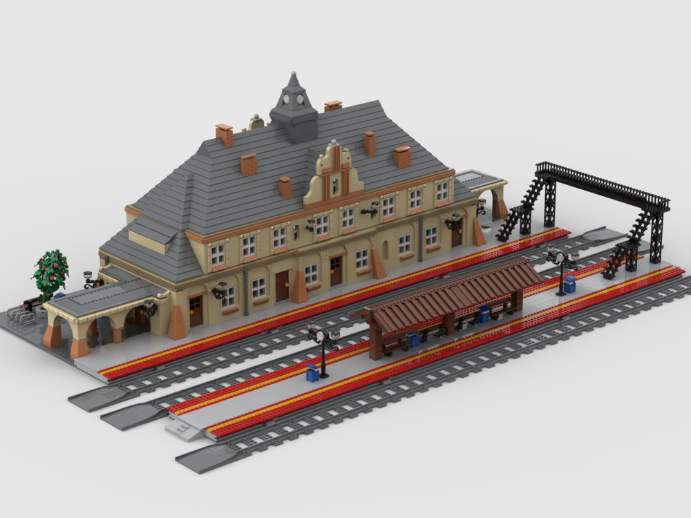 LEGO MOC Neoclassical Train Station by symbioza | Rebrickable - Build ...