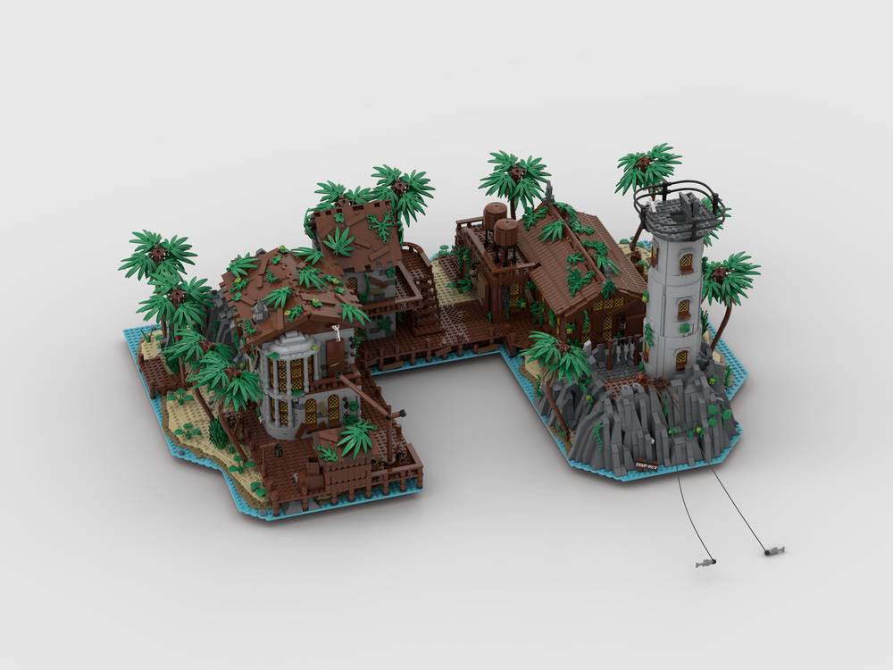LEGO MOC Pirate Island Bay with Harbour, Tavern, Prison, Viewpoint and ...
