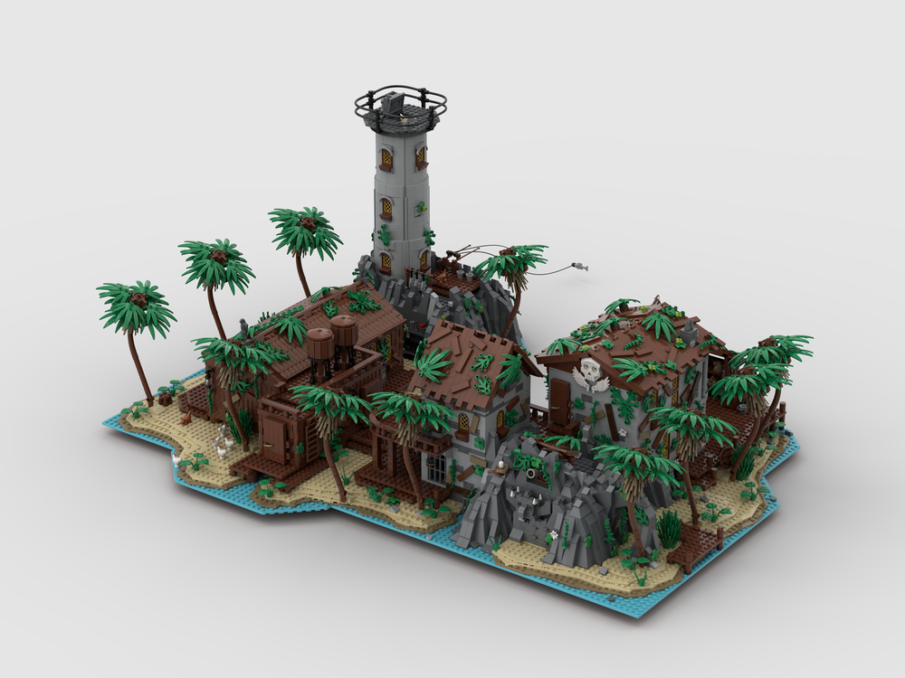 LEGO MOC Pirate Island Bay with Harbour, Tavern, Prison, Viewpoint and ...