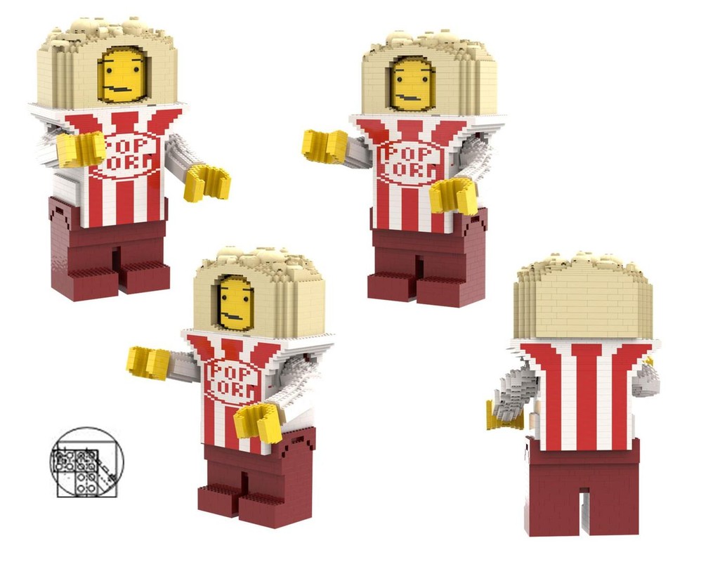 LEGO MOC-175463 Maxi figure PopCorn boy by Bricksculpture.net ...