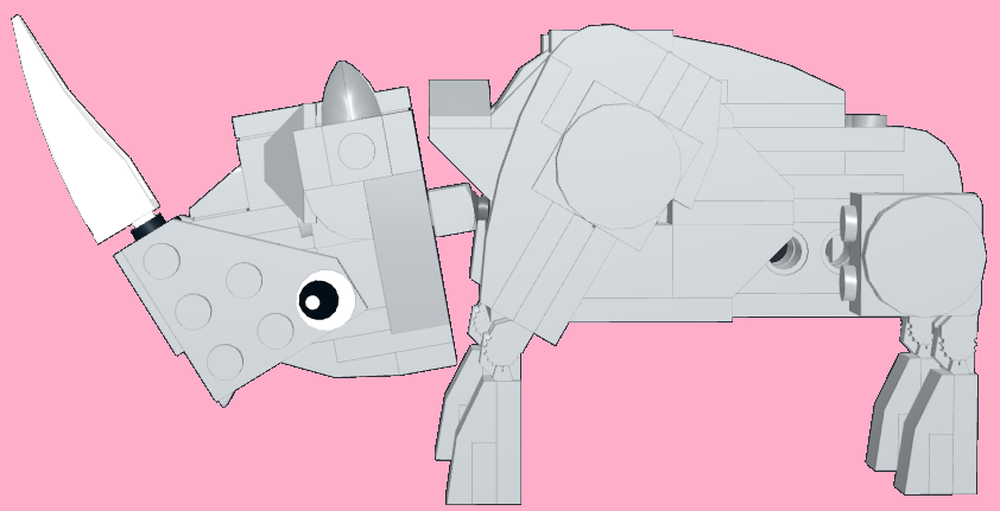 LEGO MOC Rhino From Blooket by dannoble1592 | Rebrickable - Build with LEGO