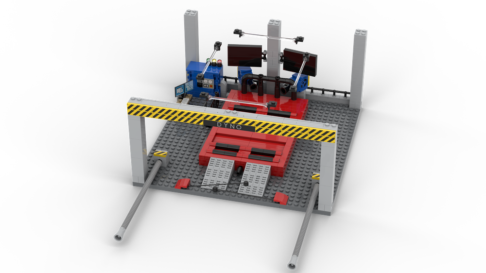 LEGO MOC Speed Champion Garage & Car Park - Workshop with dyno bench by ...