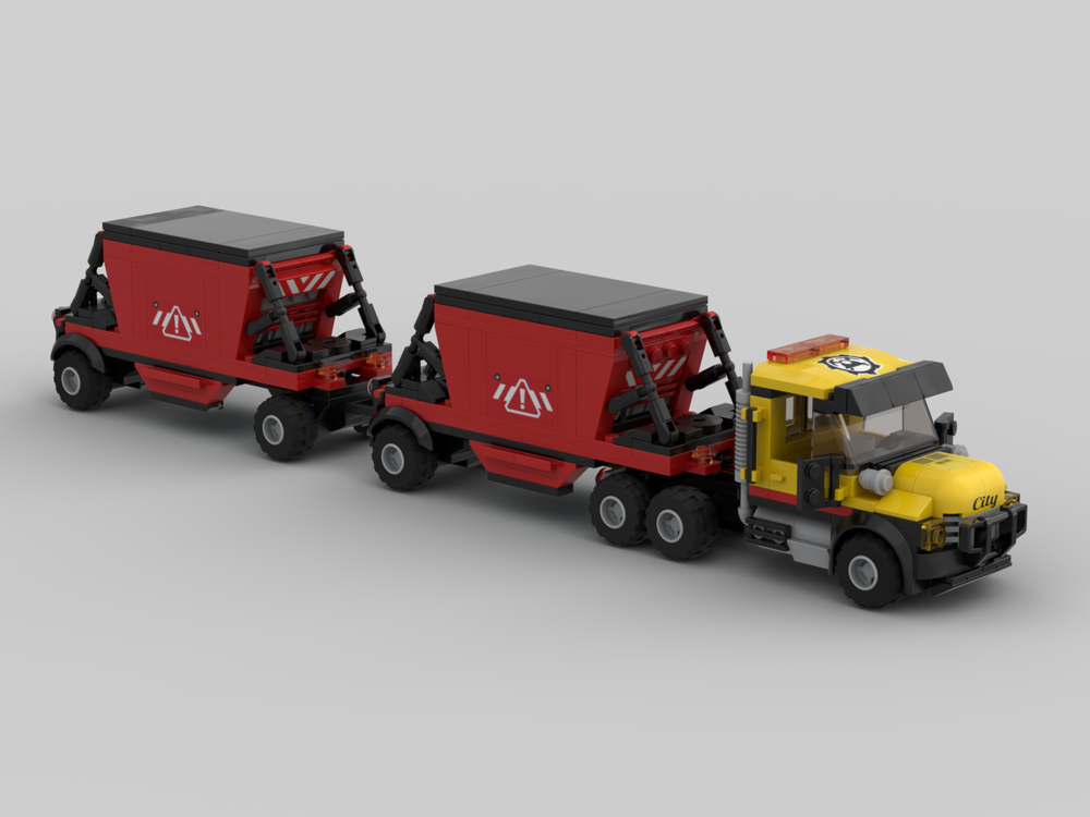 LEGO MOC Mining Experts Truck & Double Bottom Dump Trailers by ...