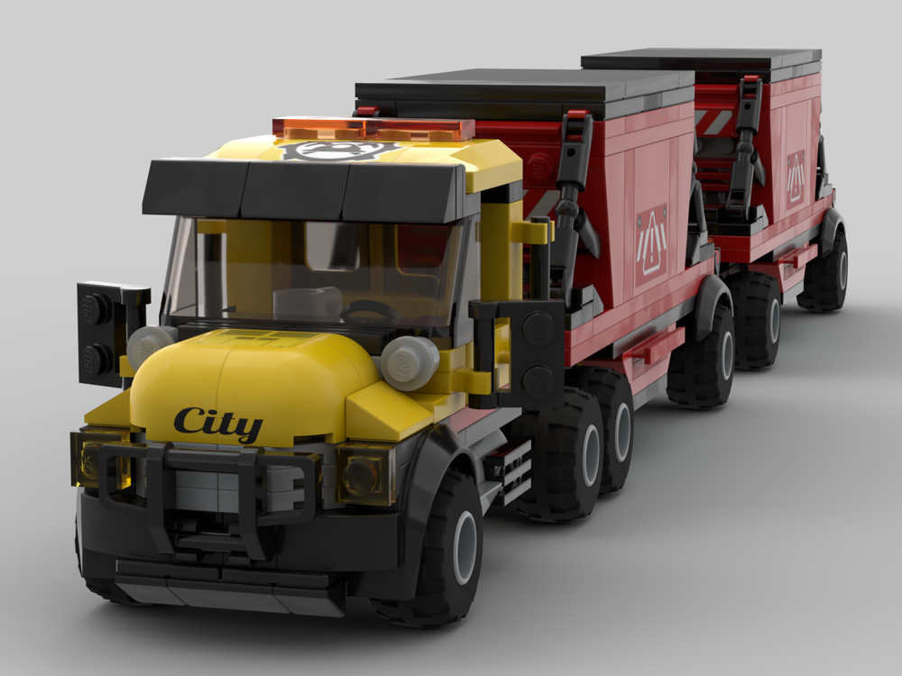 LEGO MOC Mining Experts Truck & Double Bottom Dump Trailers by ...