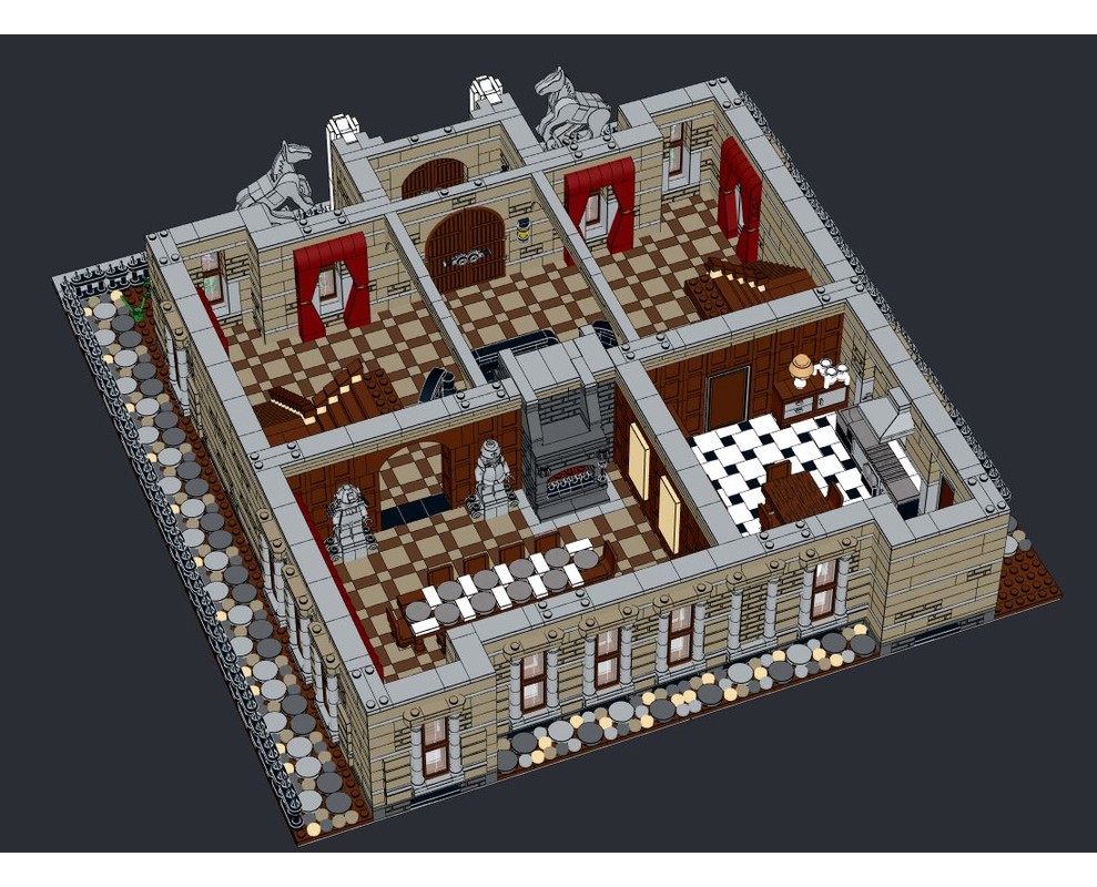 LEGO MOC Wayne Manor Ground Floor by lonewolve87 | Rebrickable - Build ...